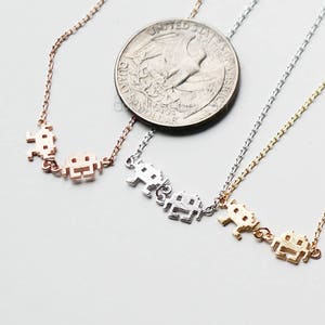 Space Invaders Necklace, Pixel Necklace, Space Invaders Game Necklace ...