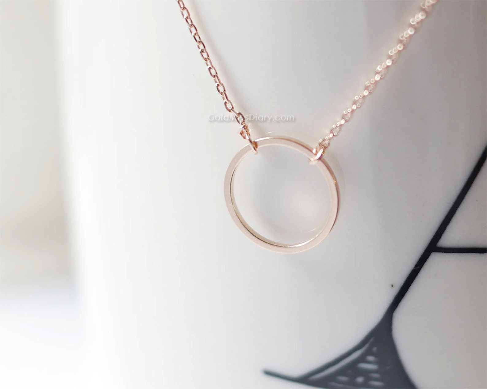 Circle Karma Rose Gold Necklace, Infinity, Eternity, Circle, Ring ...