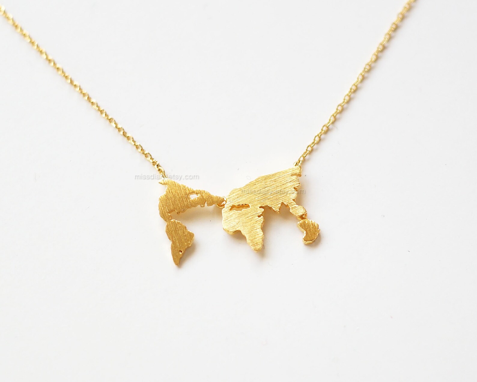World Map Necklace Globe Necklace. Gold World Necklace - Etsy