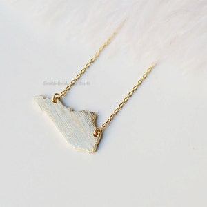 Kentucky State Necklace in Gold, KY State Gold Necklace - Etsy