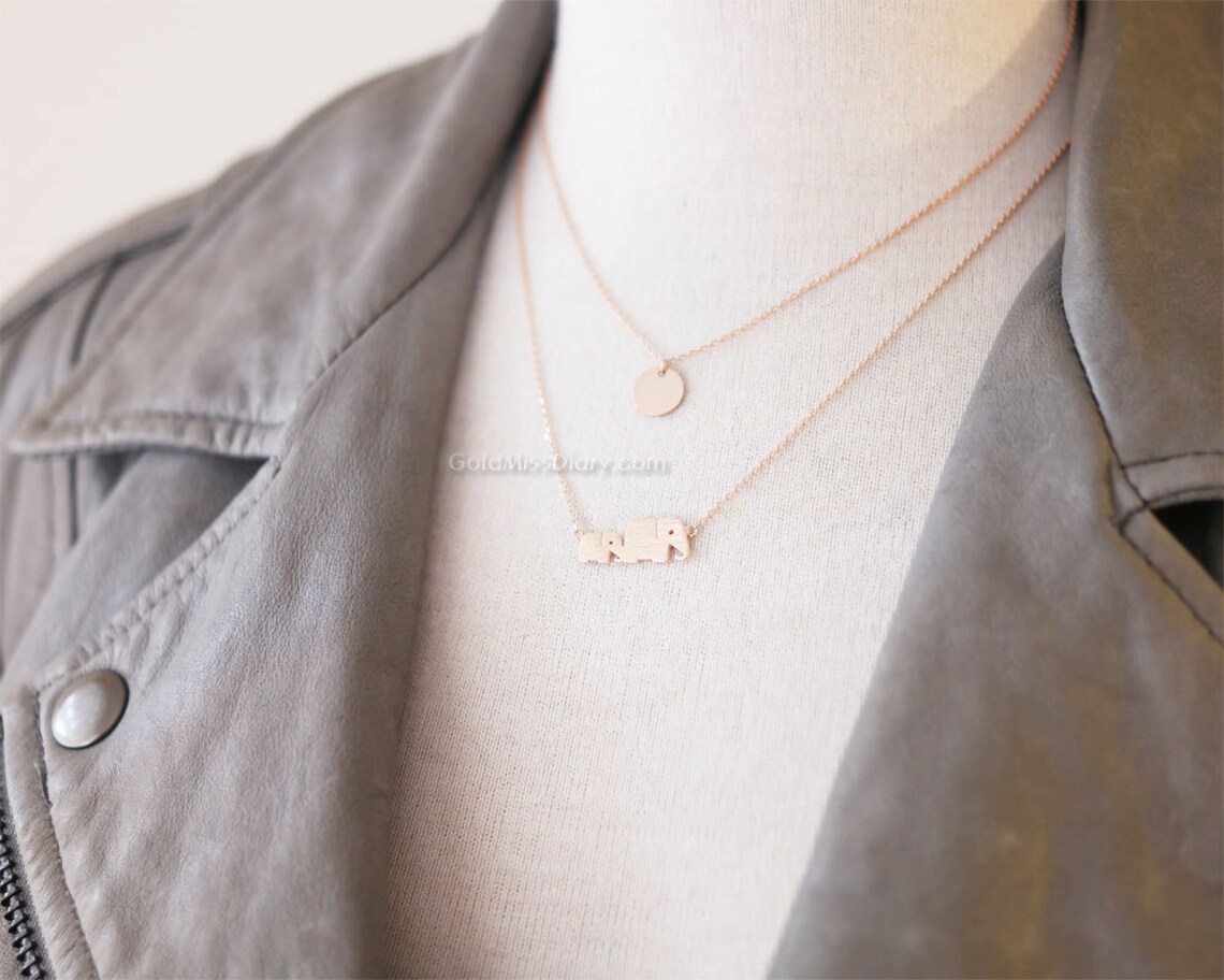 Rose Gold Elephant Necklace, 2 Elephant Necklace, Wedding Gifts ...