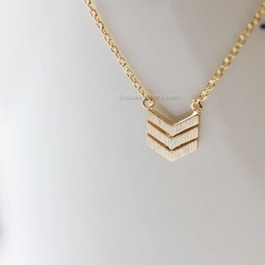 Gold Triple Chevron Necklace, Gold Tribal Chevron Necklace, Tribal ...