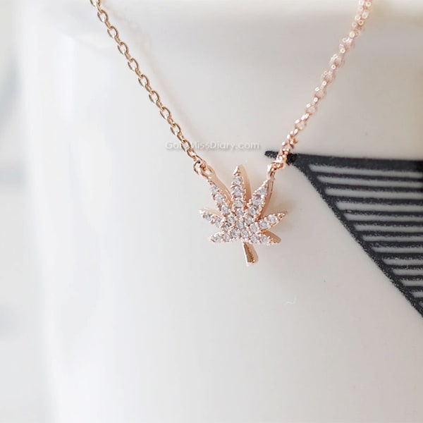 Pot Leaf Necklace - Etsy