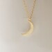 Tiny Crescent Moon Necklace in Gold, Tiny Moon Necklace, Crescent Necklace, Wedding Gifts ...