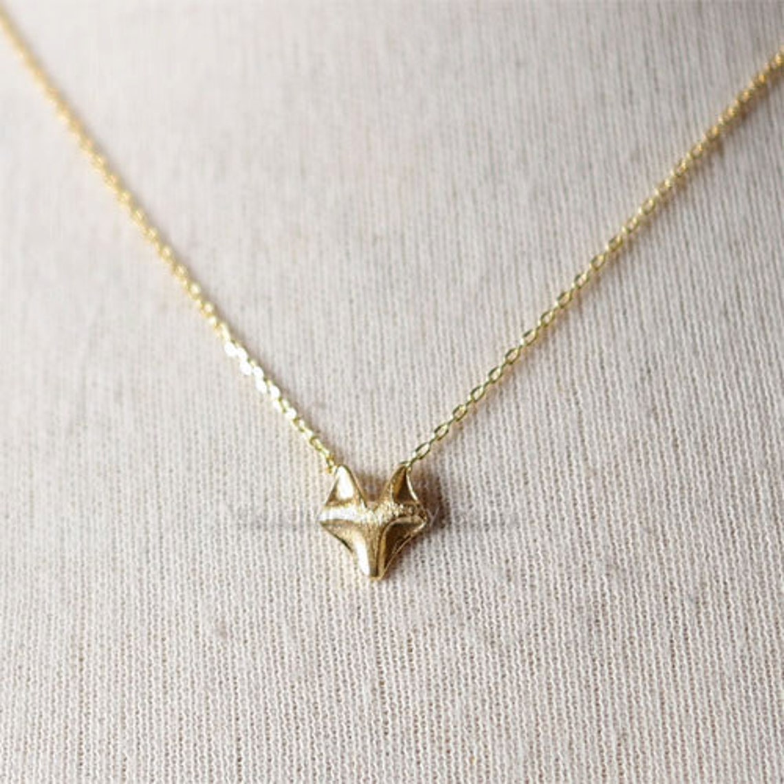 Tiny Fox Necklace in Gold, Fox Necklace, Fox Jewelry, Necklaces for ...