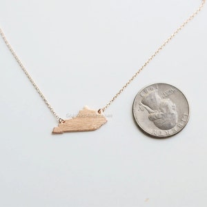 Kentucky State Necklace in Gold, KY State Gold Necklace, Kentucky ...