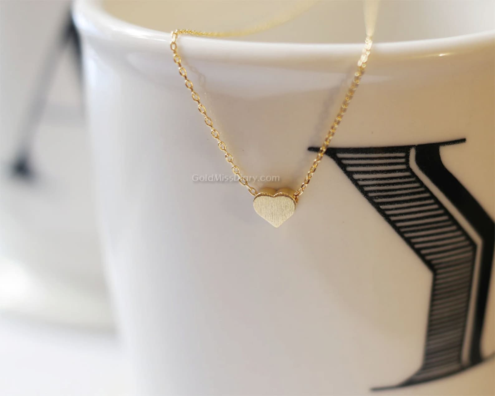 Tiny Gold Heart Necklace Simple Heart Necklaces Gold Heart - Etsy