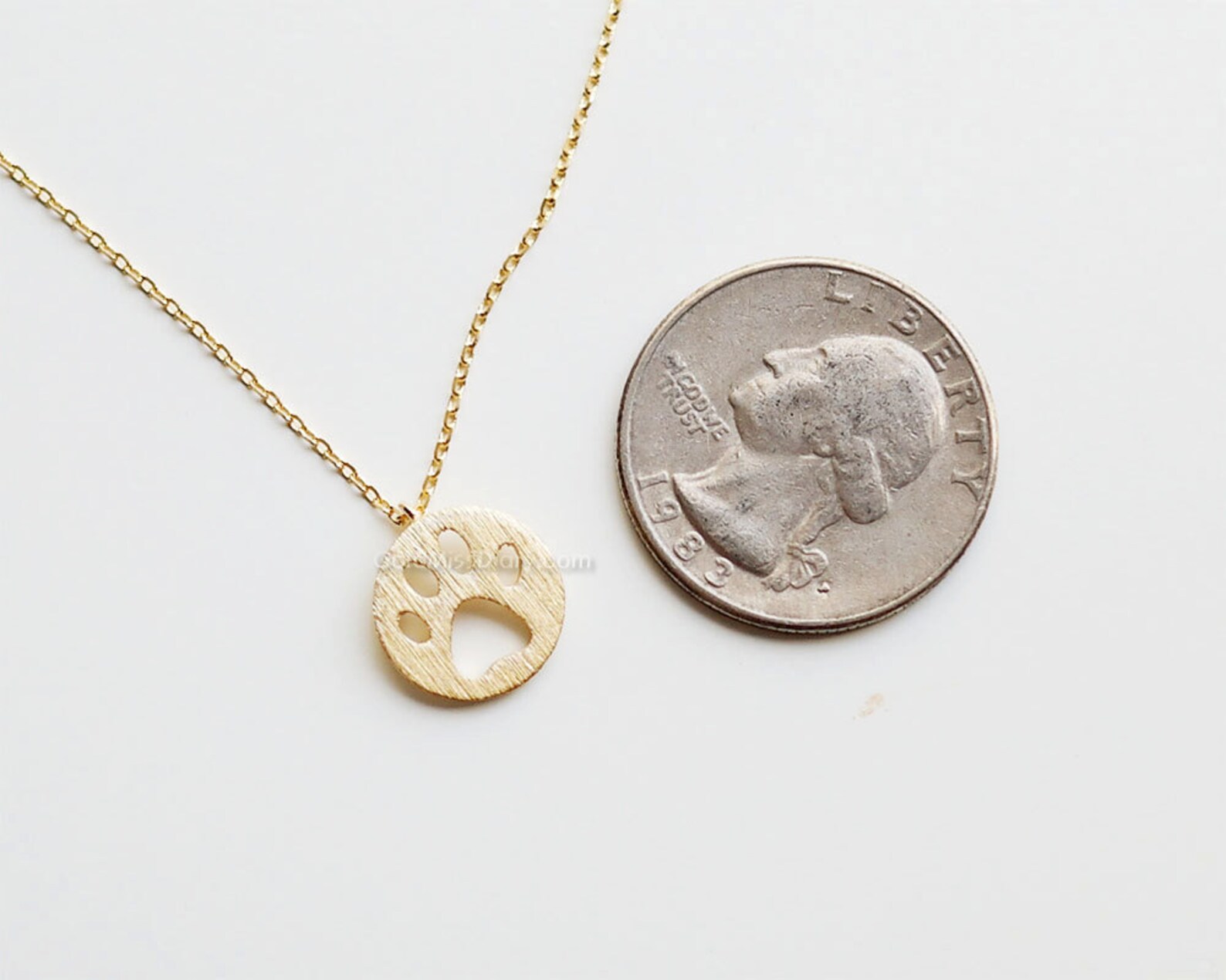 Dog Paw Necklace in Rose Gold Cat Paw Necklace Bear Paw - Etsy