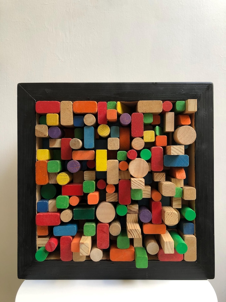 Modernist Wood Assemblage Cubist Wall Art - Etsy