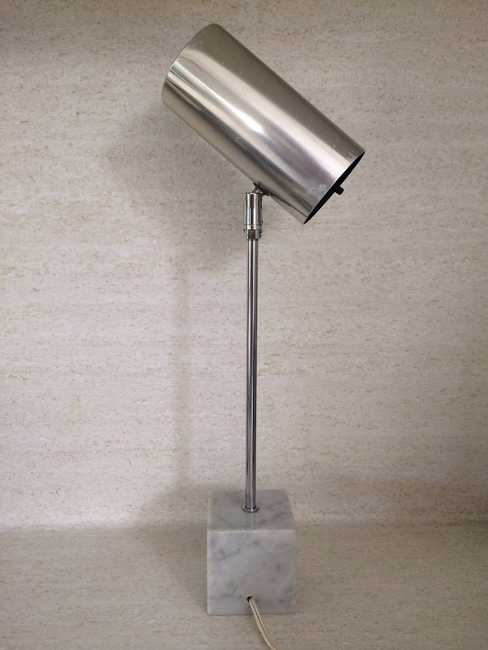 Neal Small Design Modern Canister Table Lamp With Italian Marble Base ...