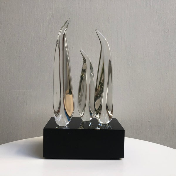 Glass Crystal Sculpture Decor - Etsy