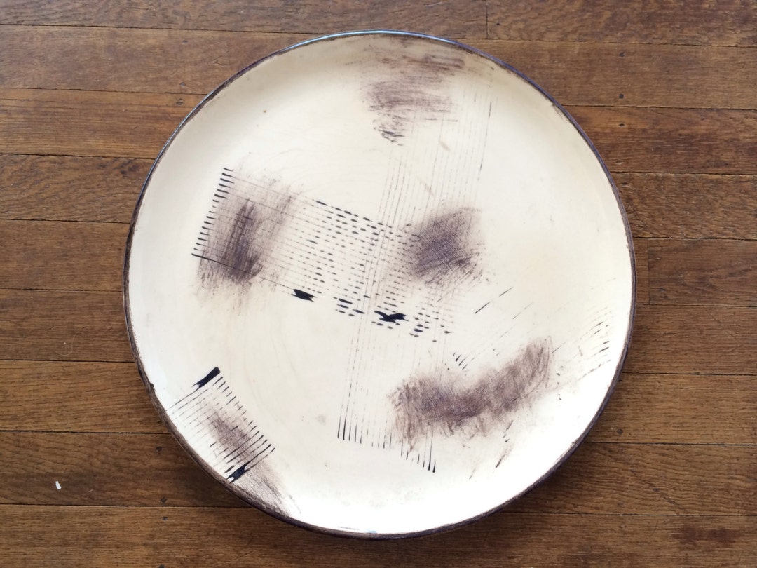 Vintage Modernist Hand Painted Studio Pottery Plate - Etsy