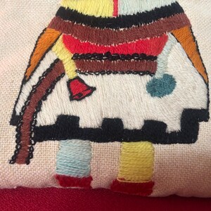 Vintage Hopi Kachina Design Hand Embroidery Pillow - Etsy