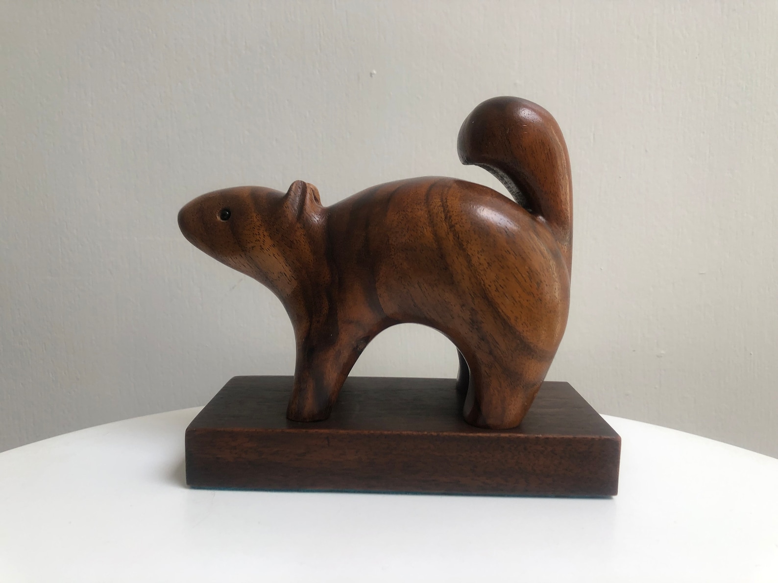 Hand Carved Wood Squirrel Sculpture by Henry Wangelin - Etsy