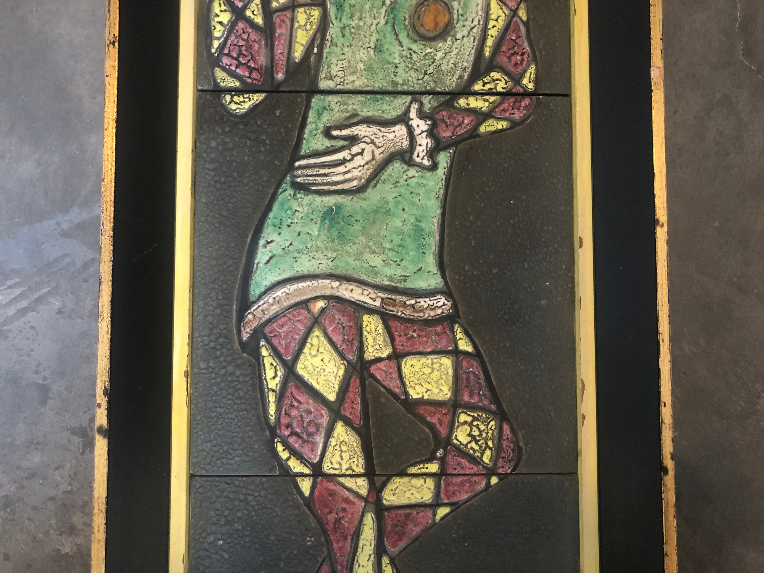 Gladding Mcbean Jester Design Three Tile Ceramic Wall Art - Etsy