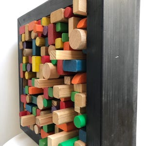 Modernist Wood Assemblage Cubist Wall Art - Etsy