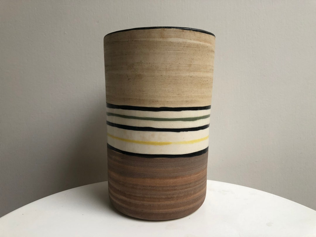 Demaray Porcelain Cylinder Vase California Pottery - Etsy