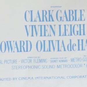 Gone With the Wind. Original 13x30 Daybill From 1981 Reissue Cinema ...