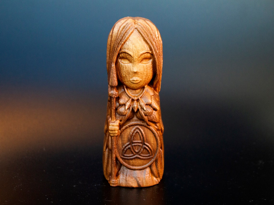 Mini Freya Deity Norse Mythology Goddess Sculpture Wooden - Etsy