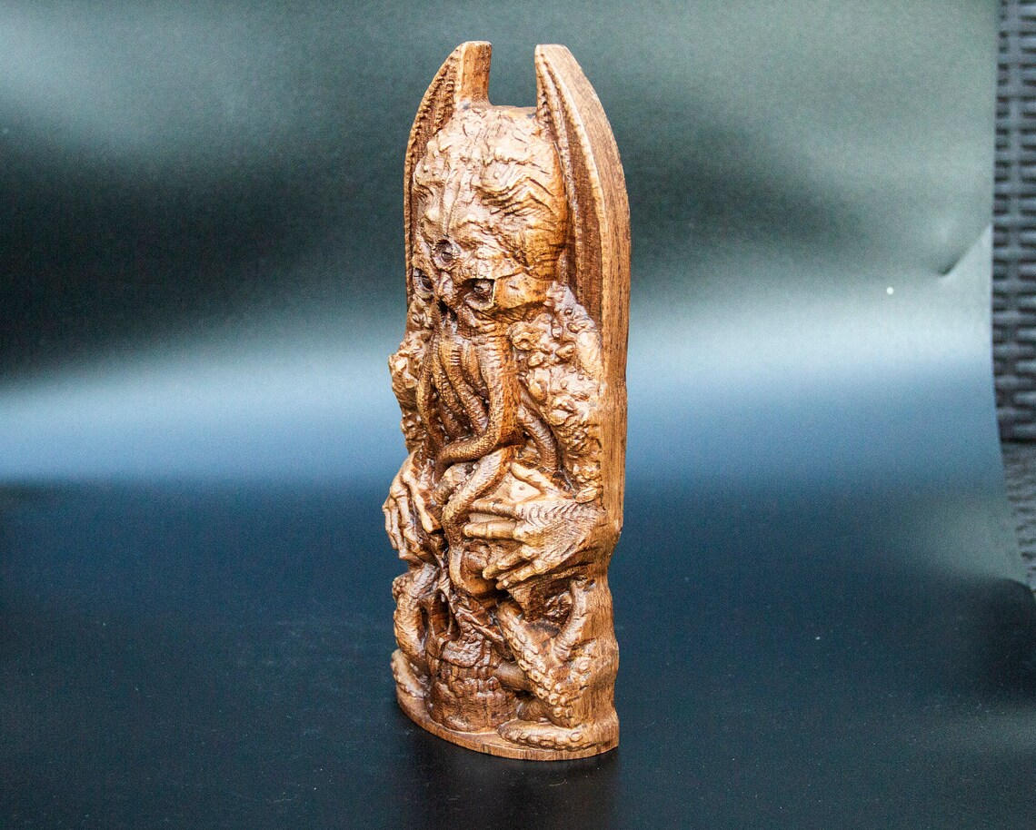 Cthulhu Wooden Sculpture for Altar Table 9 Inch Statuette - Etsy UK