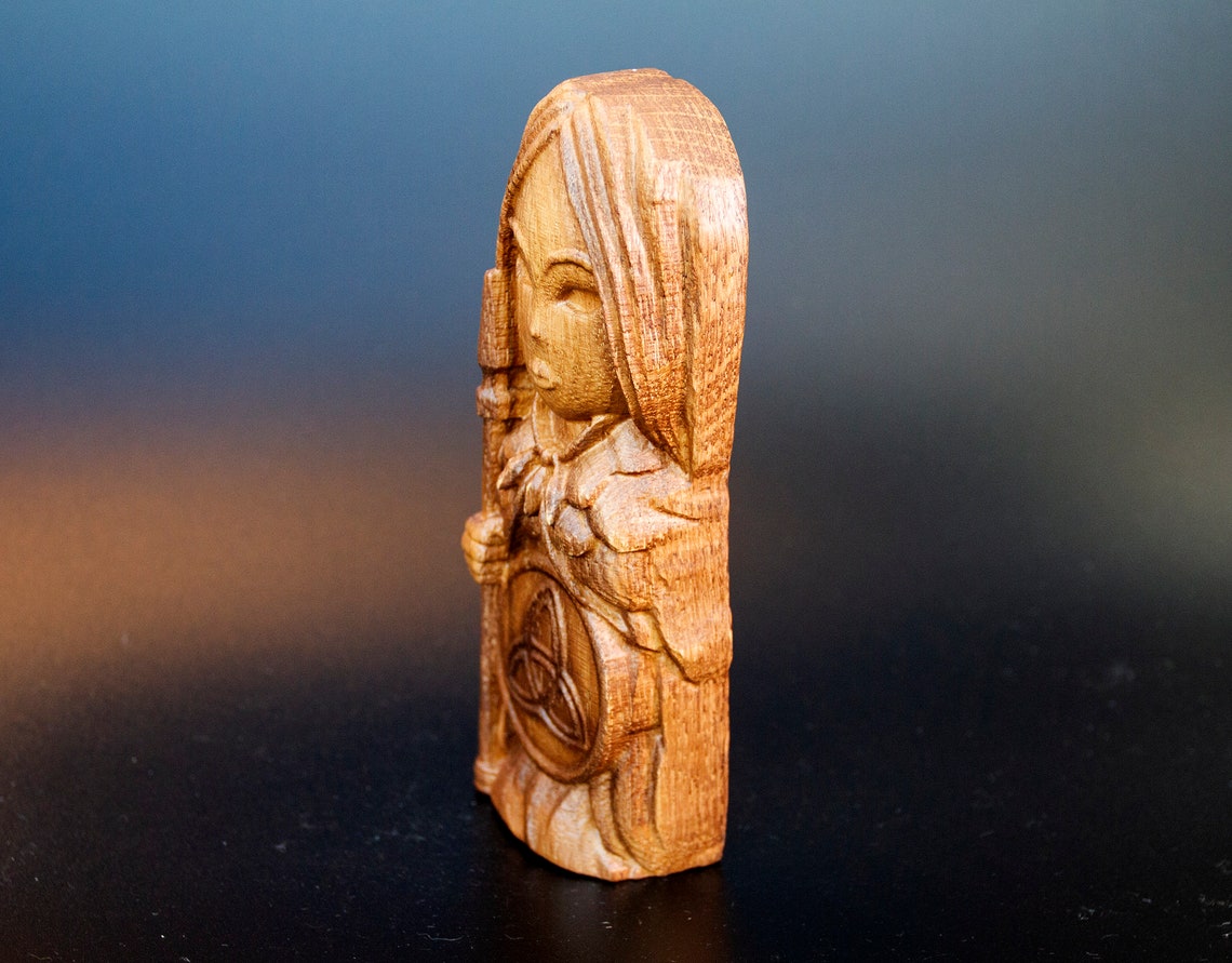 Mini Freya Deity Norse Mythology Goddess Sculpture Wooden - Etsy