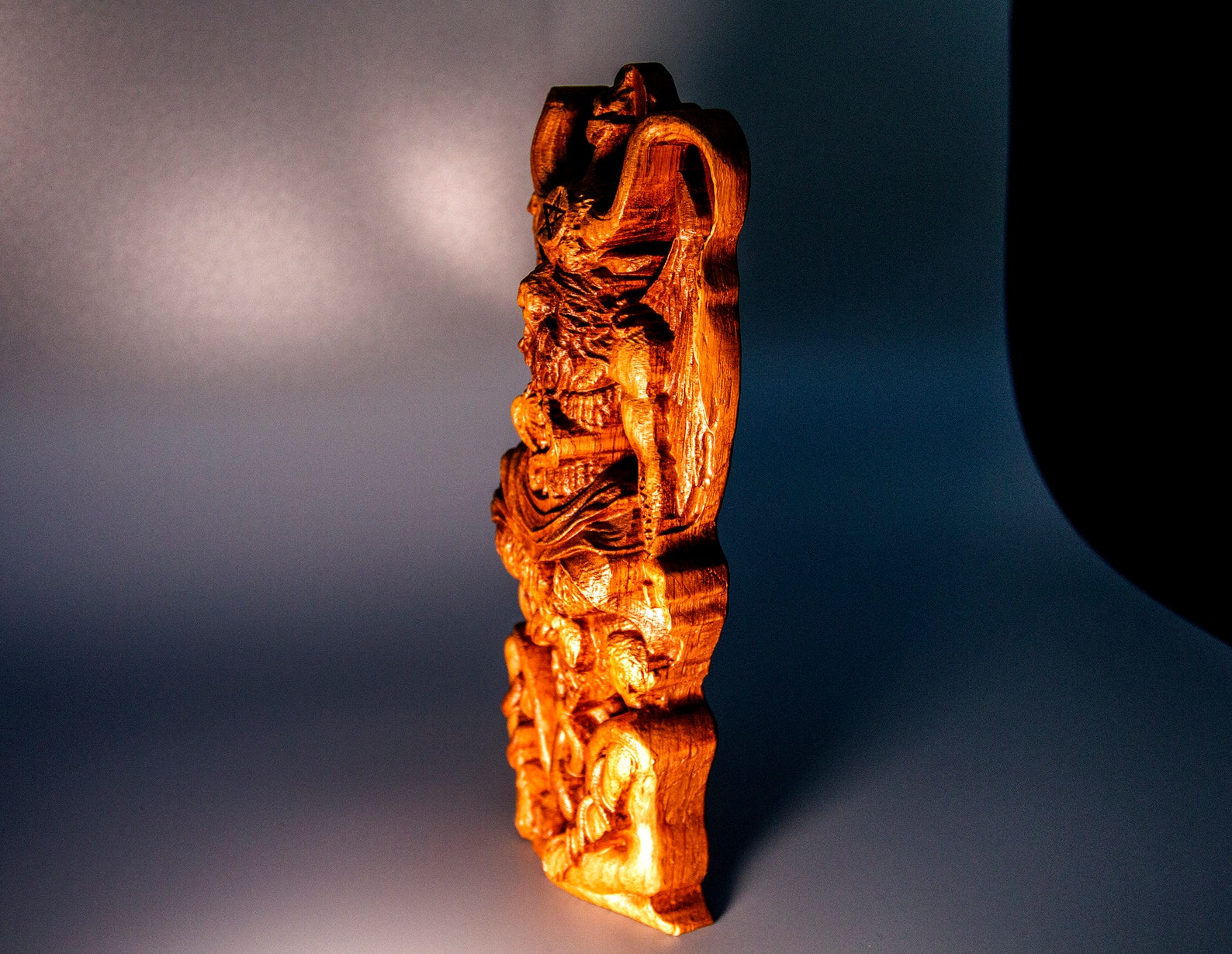 Baphomet Sculpture Sabbatic Deity of Balance Bafomet Wood - Etsy