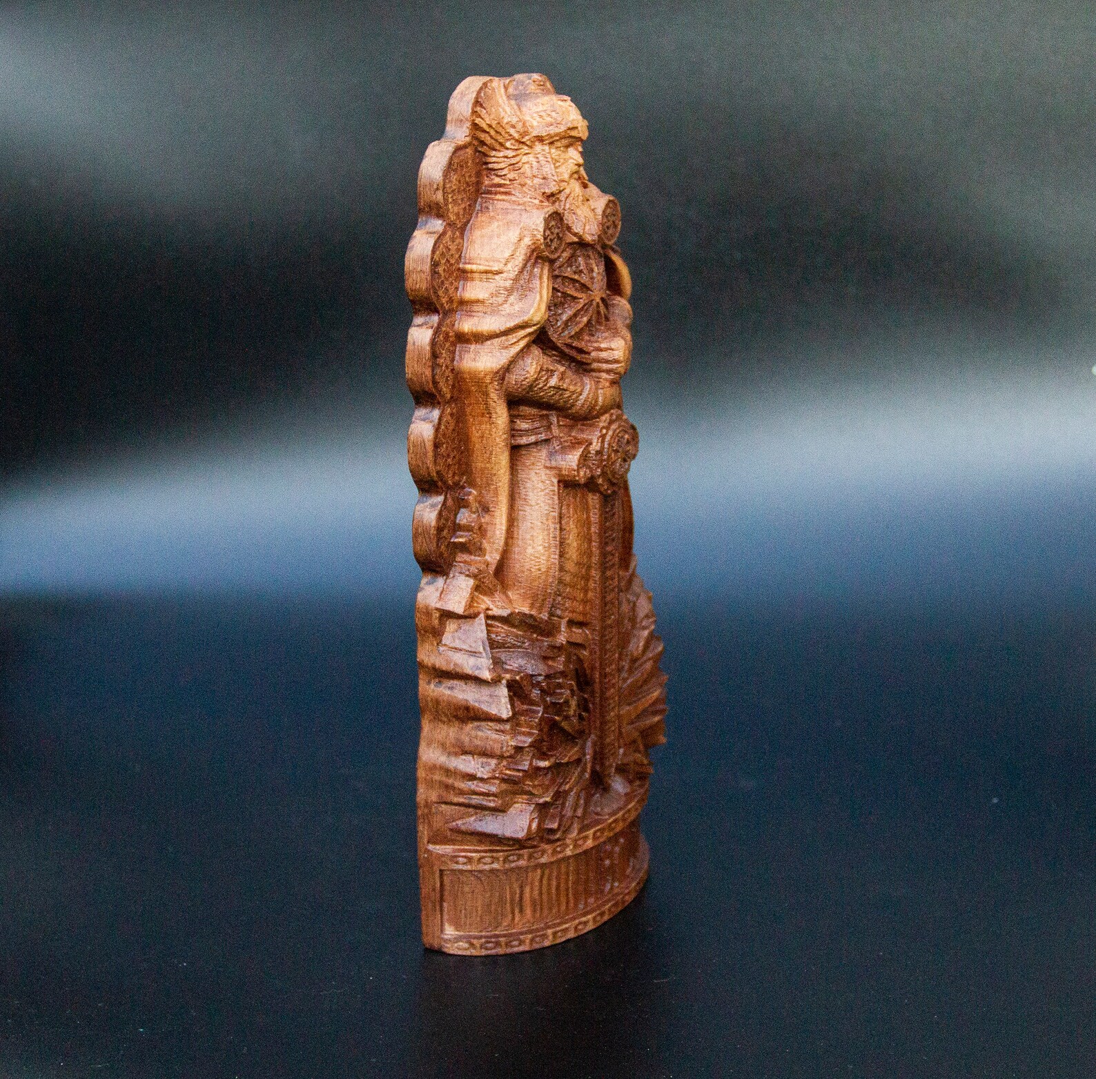 Perun Statue Slavic God of Thunder Tabletop Pagan Altar Wooden - Etsy