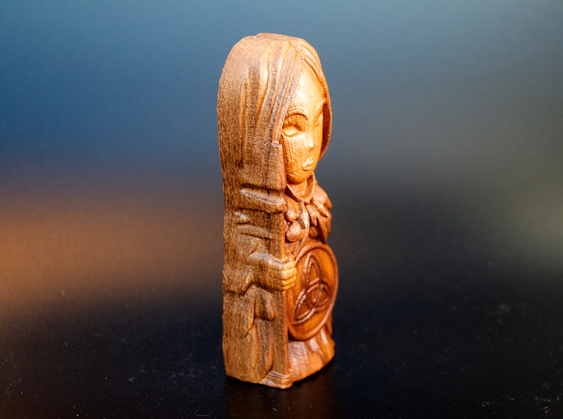 Mini Freya Deity Norse Mythology Goddess Sculpture Wooden - Etsy