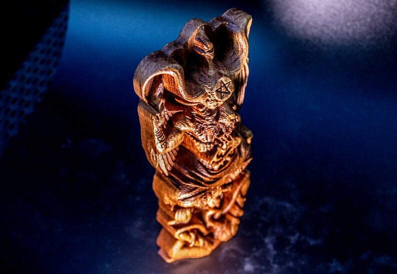 Baphomet Sculpture Sabbatic Deity of Balance Bafomet Wood - Etsy