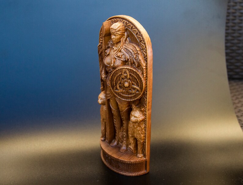 Freya Norse Mythology Goddess Sculpture Wooden Figurine Statue | Etsy