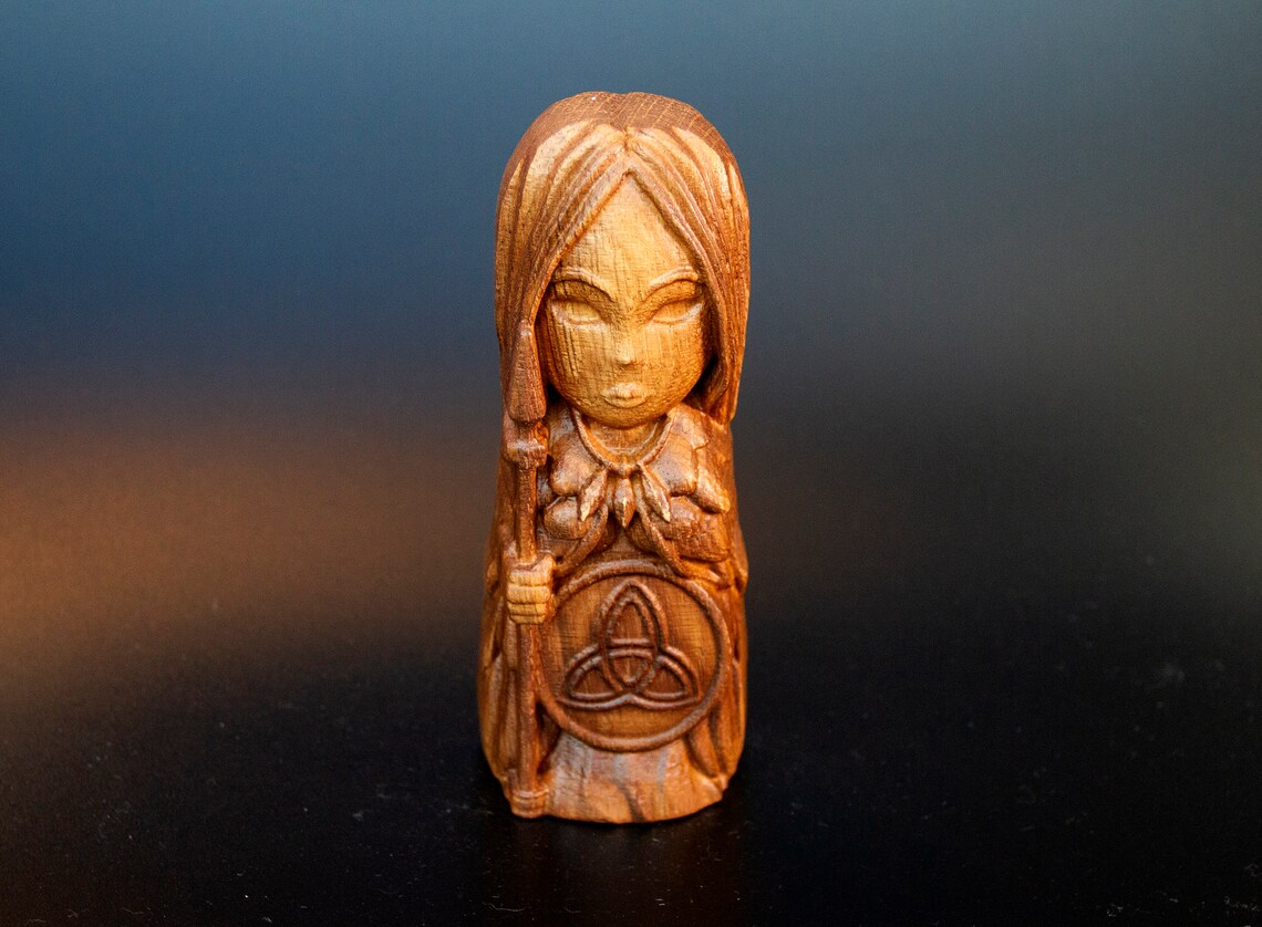 Mini Freya Deity Norse Mythology Goddess Sculpture Wooden - Etsy