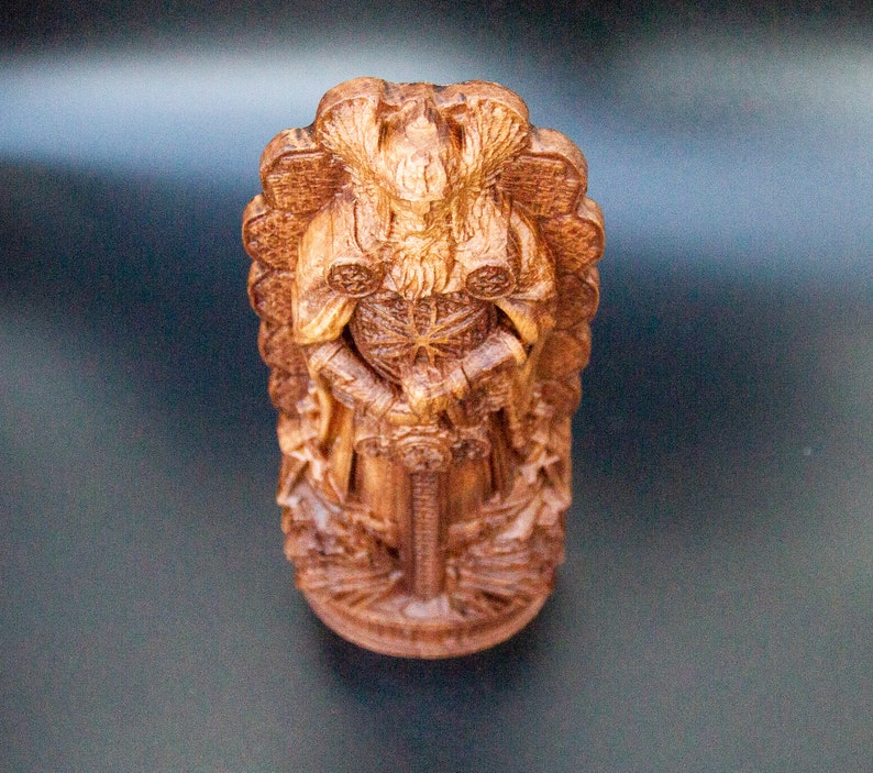 Perun Statue Slavic God of Thunder Tabletop Pagan Altar Wooden - Etsy