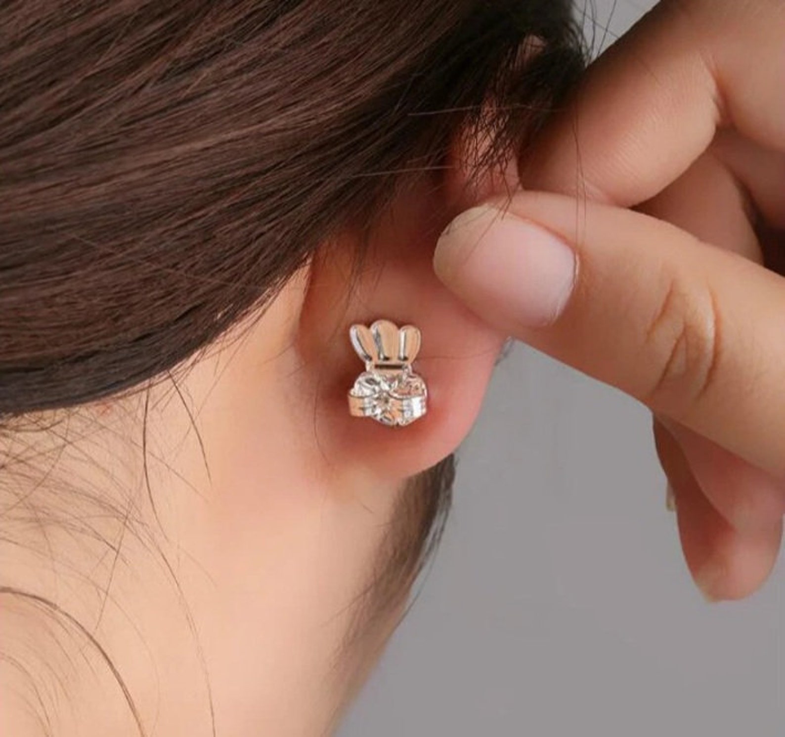 2 Pairs, Earring Lifters Stainless Steel, Ear Back Support for ...