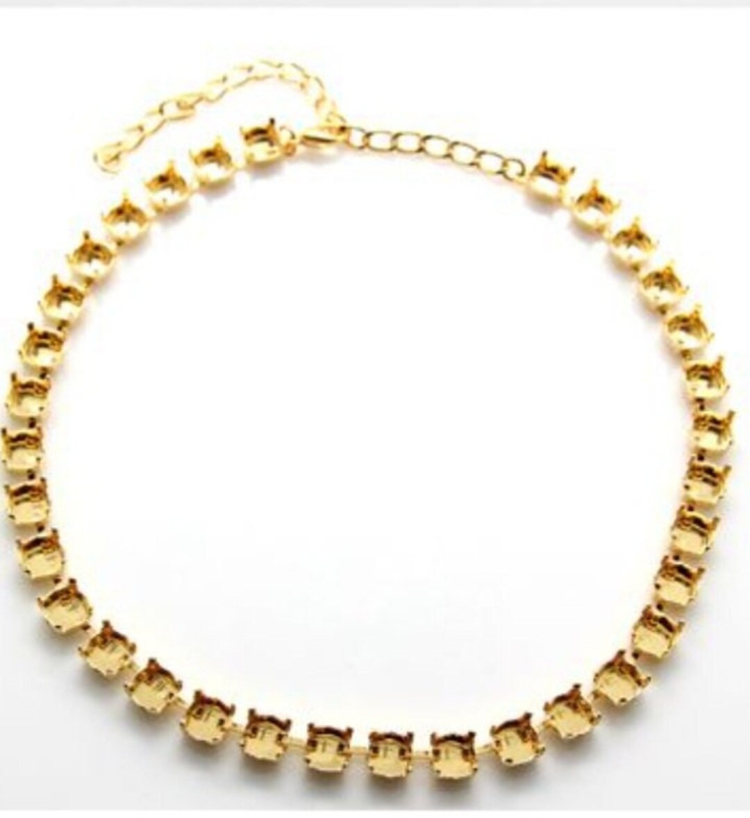 Gold Plated Empty Cup Chain, 8mm Rivoli, DIY Jewelry Making - Etsy