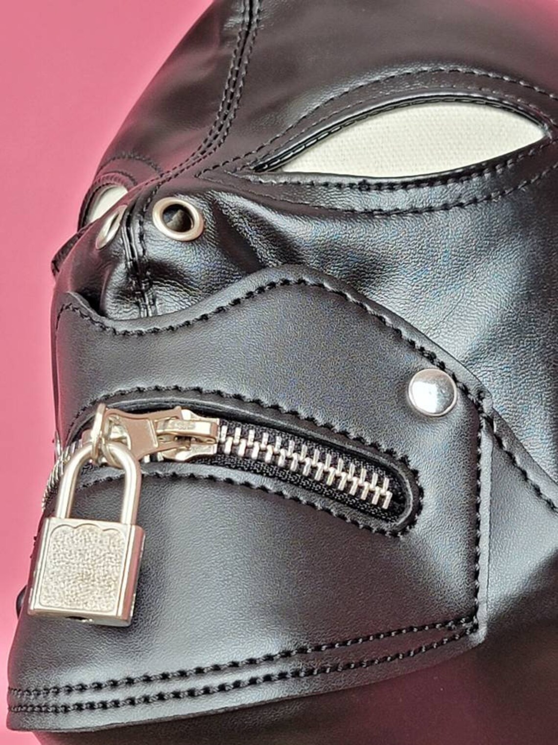 Leather Hood Mask Sensory Deprivation Mask with Zipper BDSM | Etsy