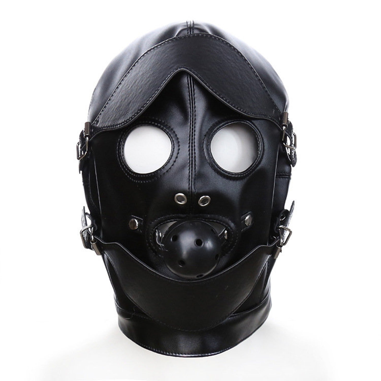 Ball Gag Hood Gimp Mask Bondage Hood Slave Leather Hood BDSM - Etsy