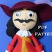 PDF Sewing Pattern to Make a Felt Captain Hook - Etsy