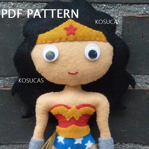 PDF Sewing Pattern to Make a Wonderwoman Doll. - Etsy