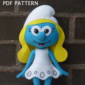 PDF Pattern to Make a Felt Smurfette. - Etsy