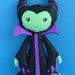PDF sewing pattern to make a felt doll inspired in Maleficent. | Etsy