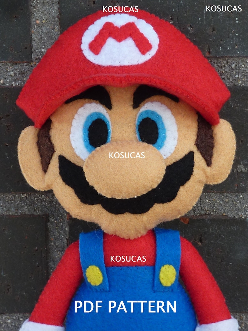 PDF Pattern to Make a Felt Mario. - Etsy Australia