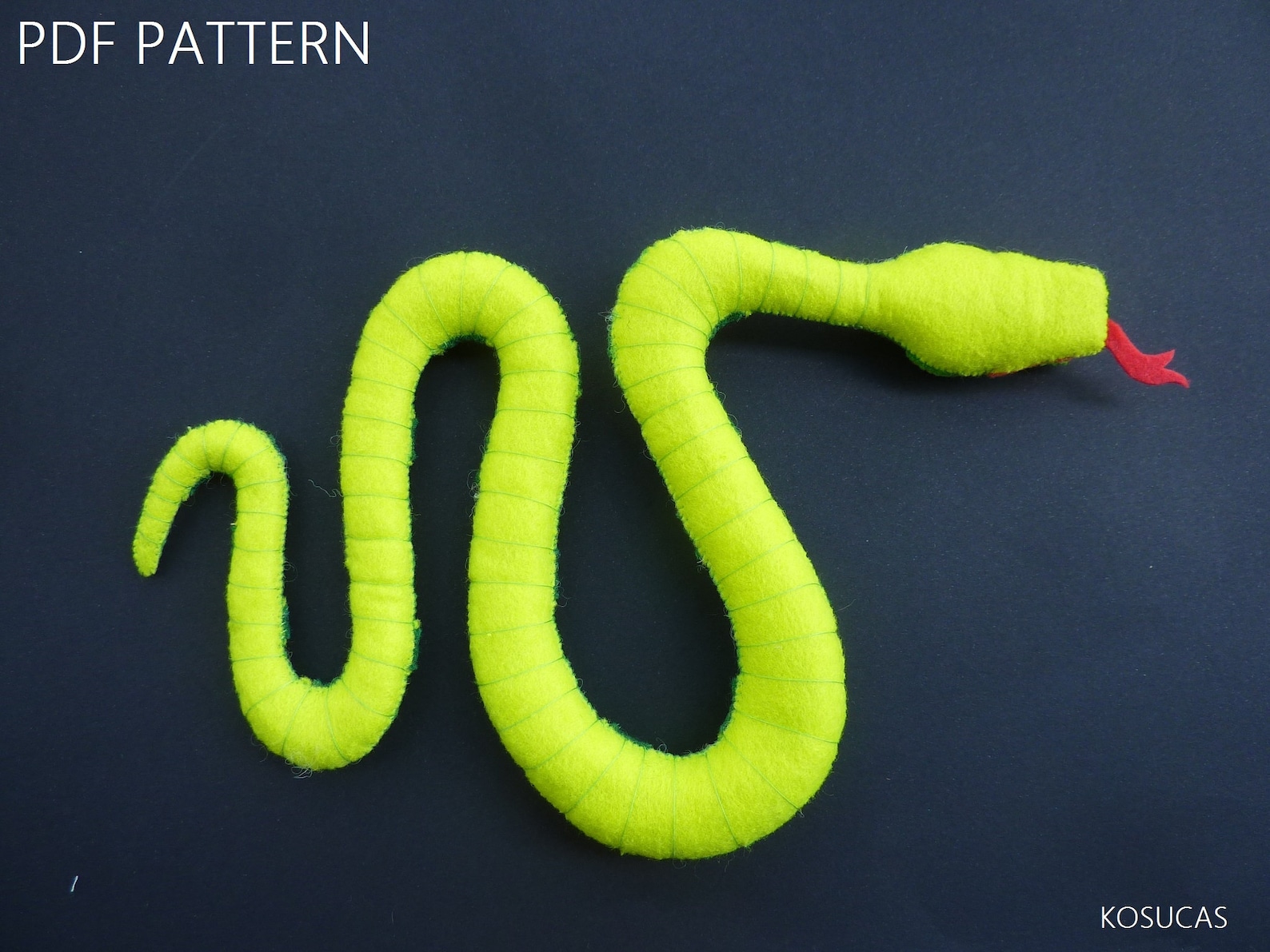PDF Pattern to Make a Felt Snake. - Etsy