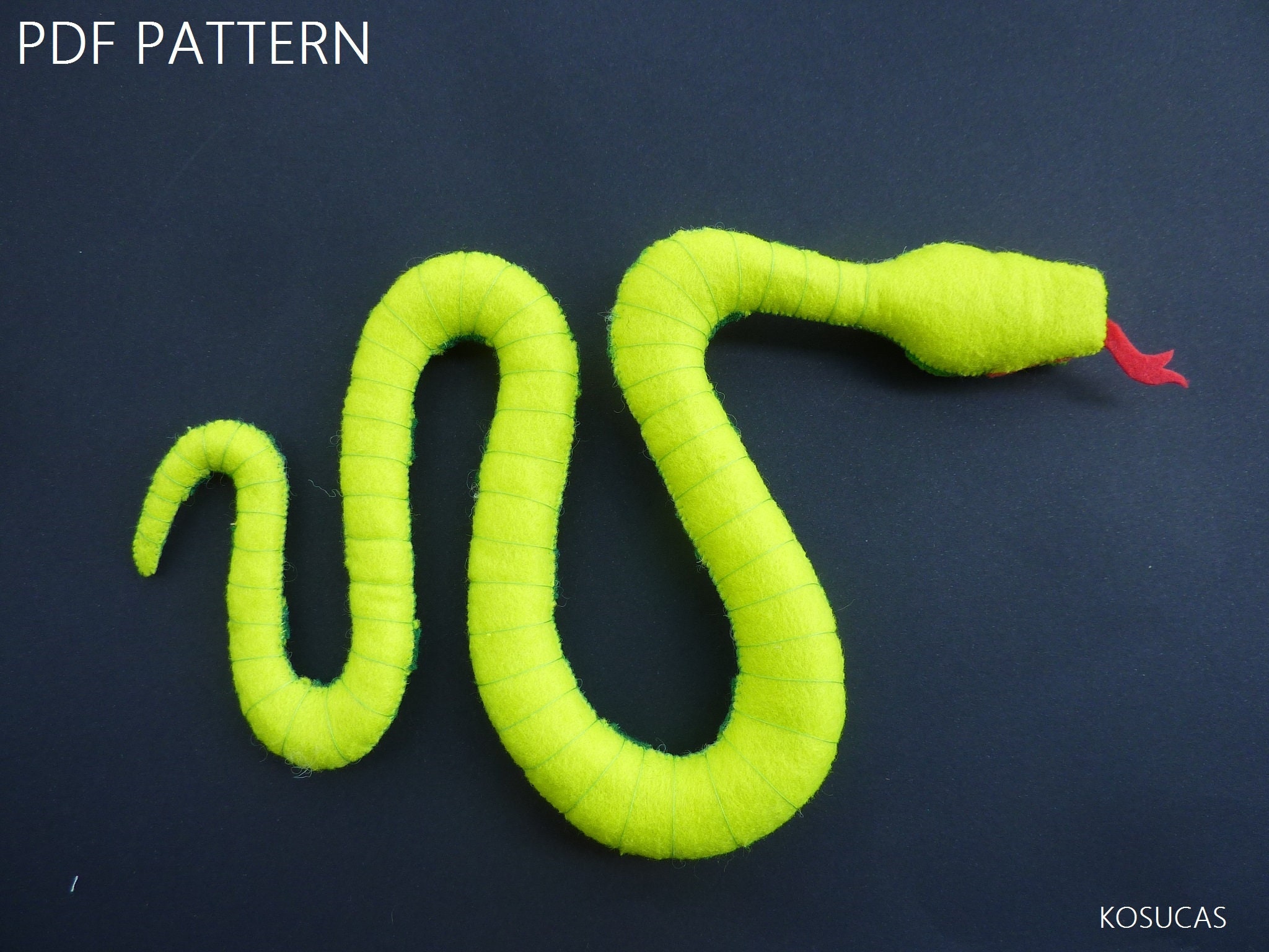 PDF Pattern to Make a Felt Snake. - Etsy