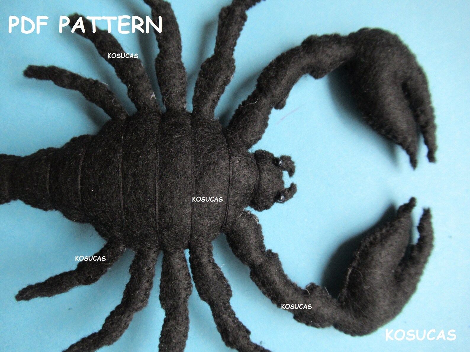 PDF Sewing Pattern to Make a Felt Scorpion. - Etsy