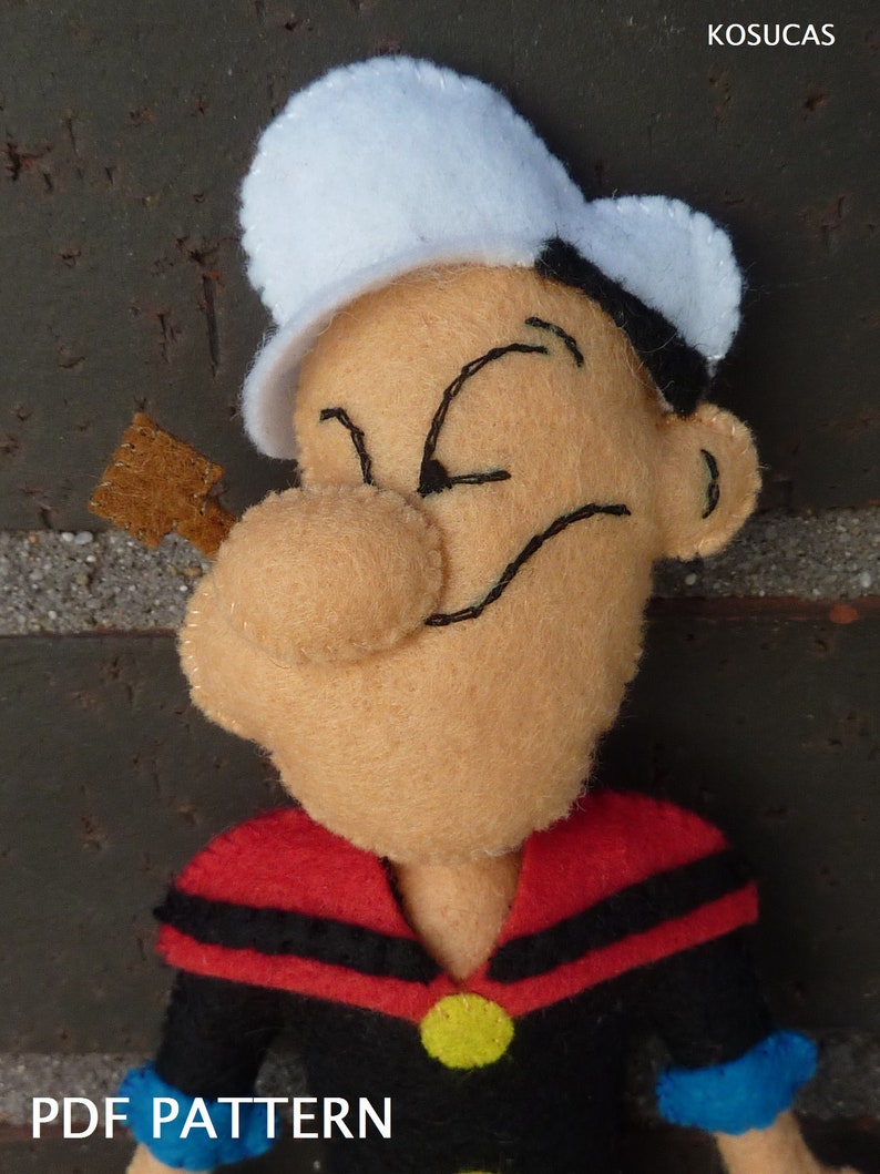 PDF Pattern to Make a Felt Popeye. - Etsy