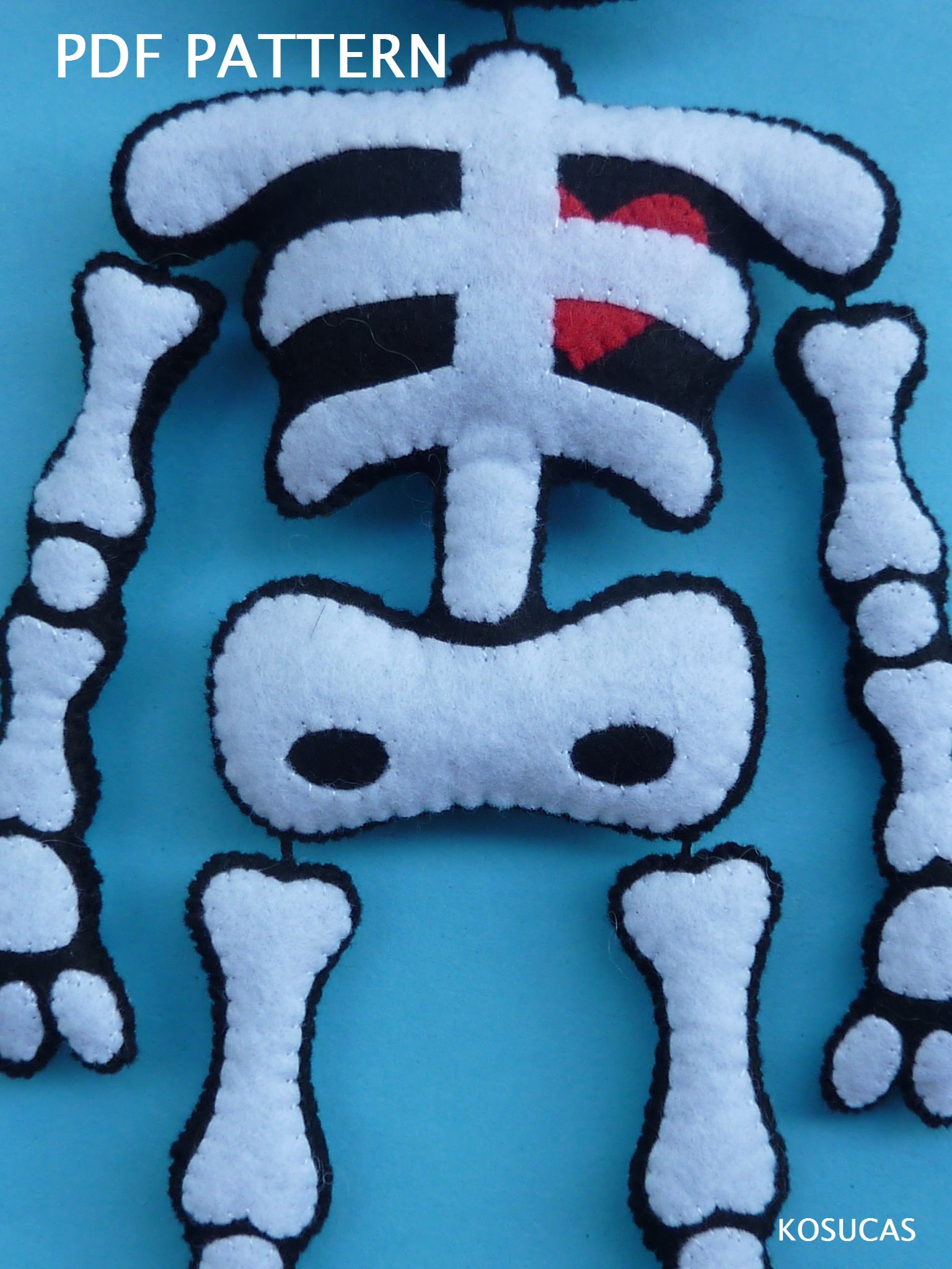 PDF Tutorial to Make a Felt Skeleton - Etsy