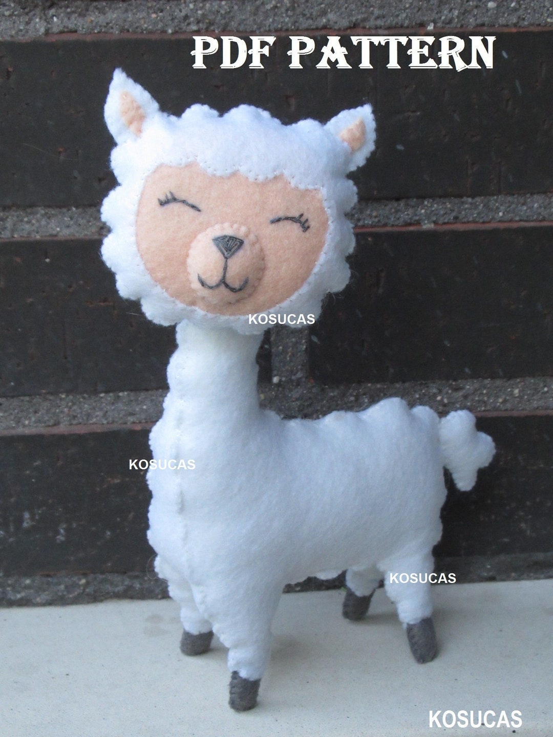 PDF Sewing Pattern to Make a Felt Alpaca. - Etsy