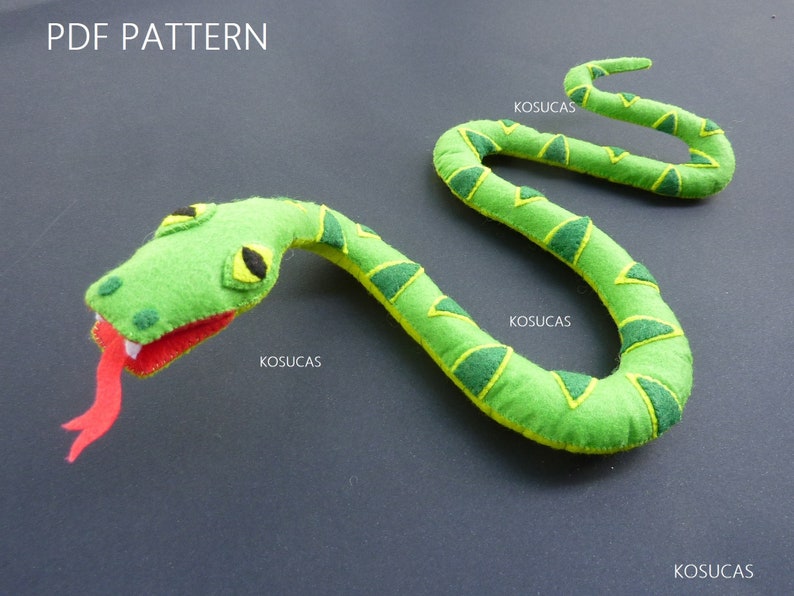 PDF Pattern to Make a Felt Snake. - Etsy