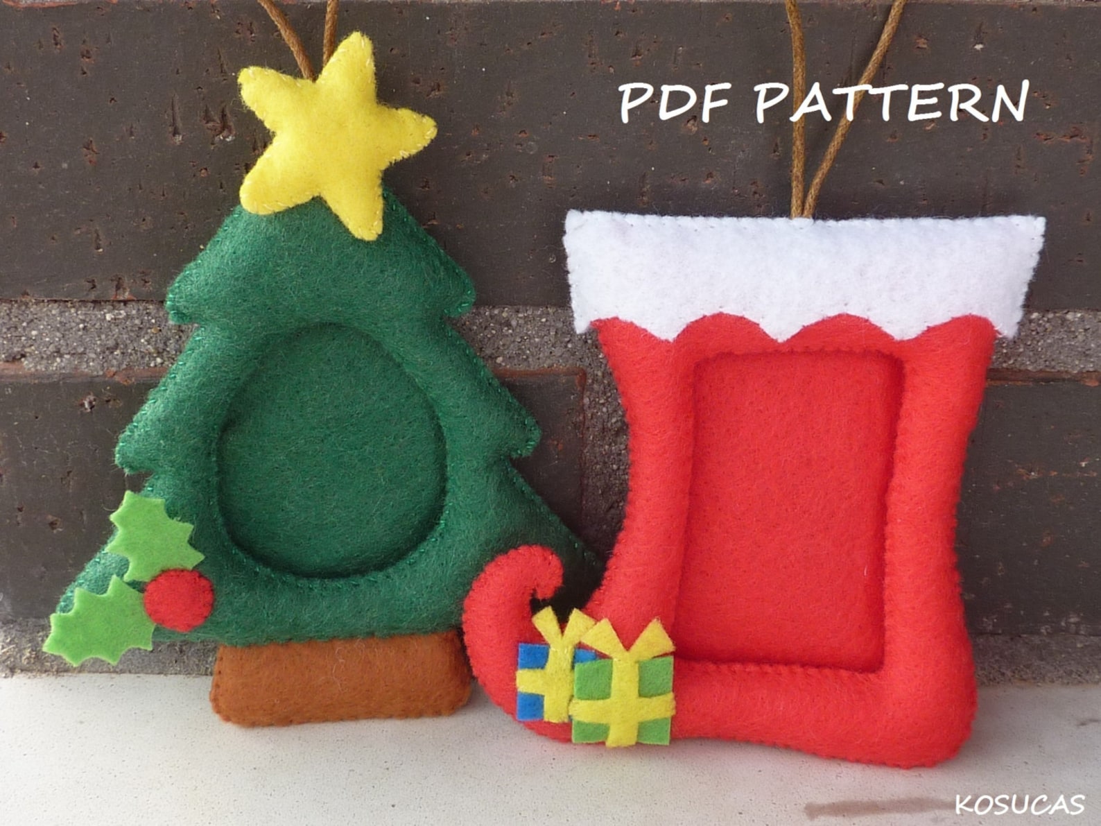PDF Pattern to Make a Felt Christmas Frames. - Etsy