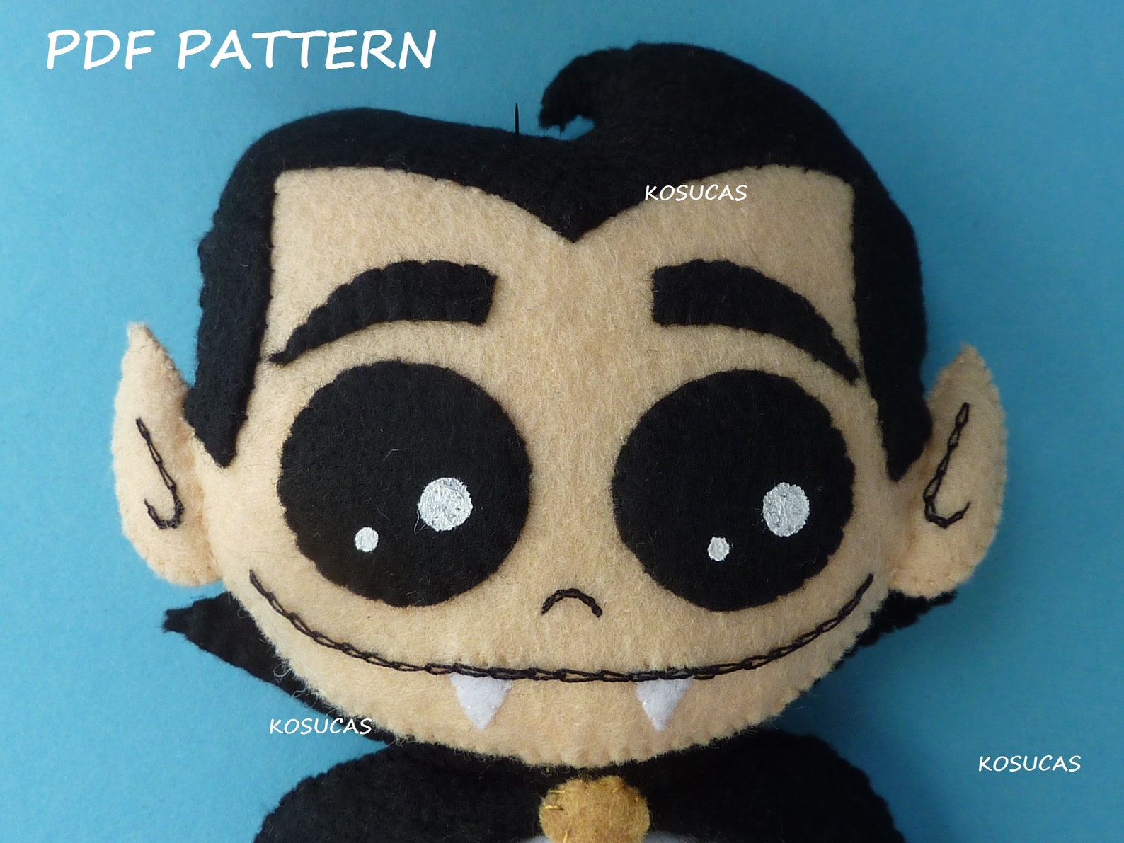 PDF Pattern to Make a Felt Vampire. | Etsy
